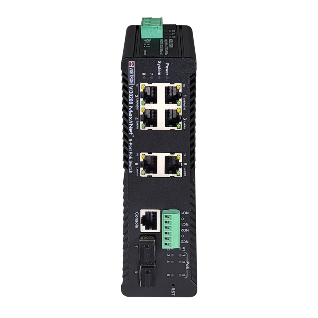 Vigitron Vi30208 | Industrial PoE Switch | Managed Hardened 4+2+2-Port